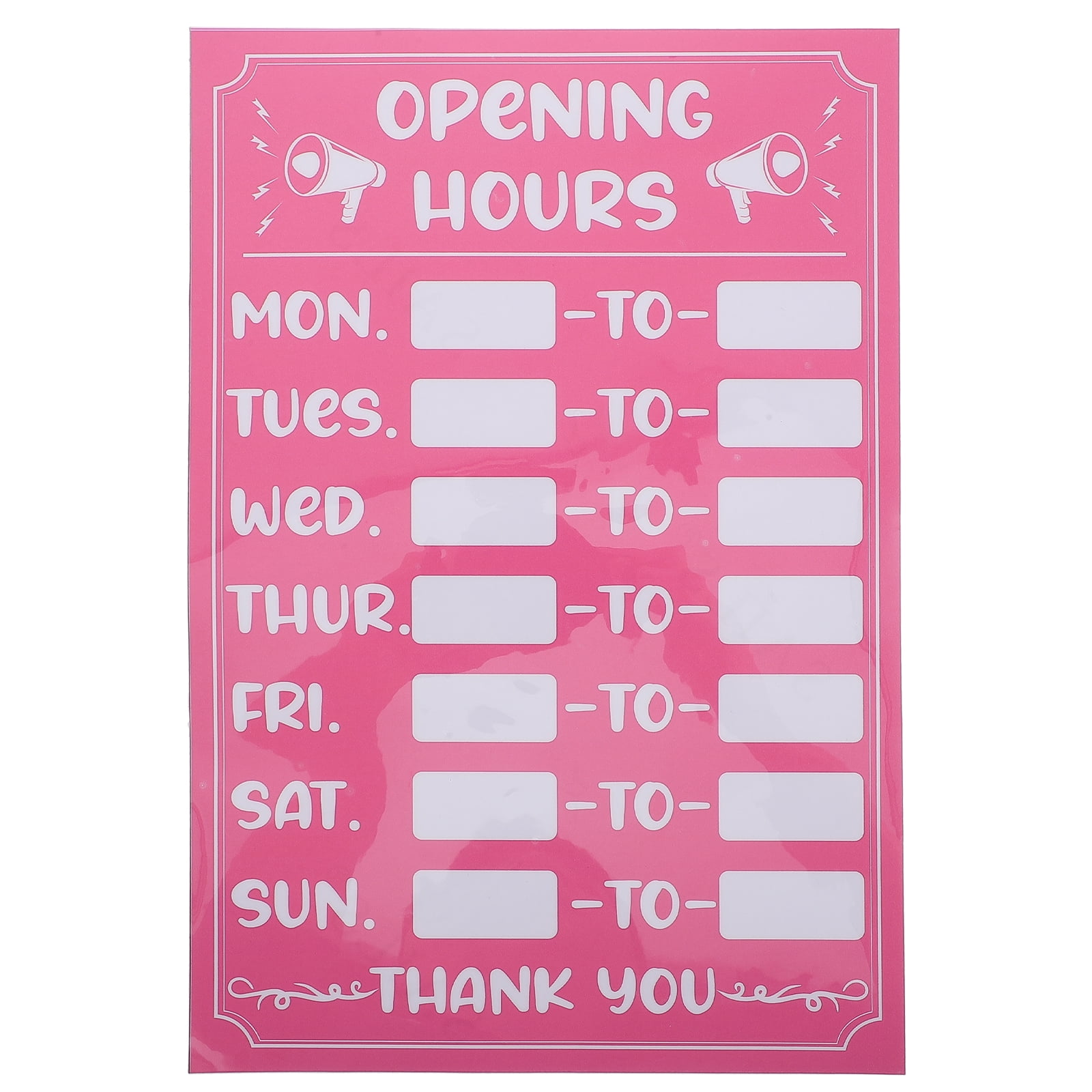Mersess Business Hours Sign Rewritable Business Hours Sticker for Store ...