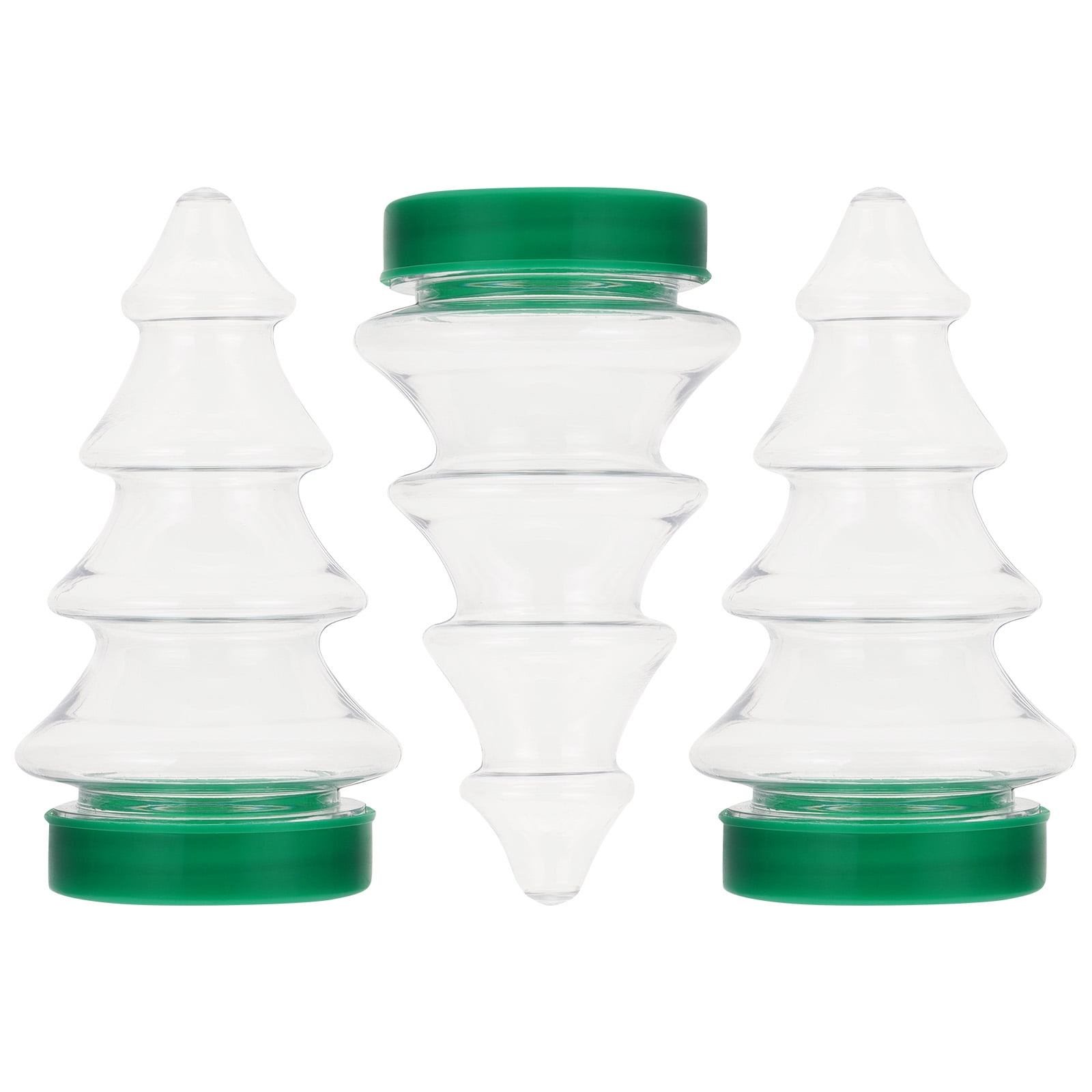 LOLIPPYY Candy Storage Bottles Green Plastic 3Pcs Festive Design ...