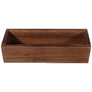 Outdoor Wooden Rectangle Herb Container - Trough Box Plant Bed Wood ...