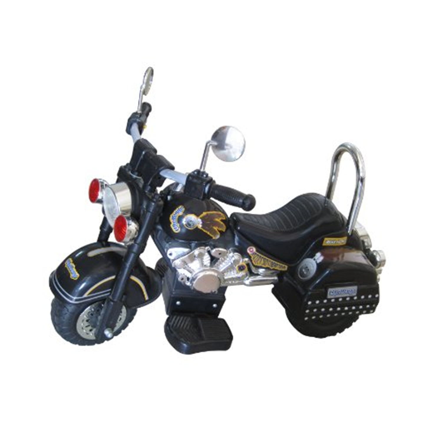 Merske Harley Style 6V Battery Operated Kids Motorcycle, Black ...