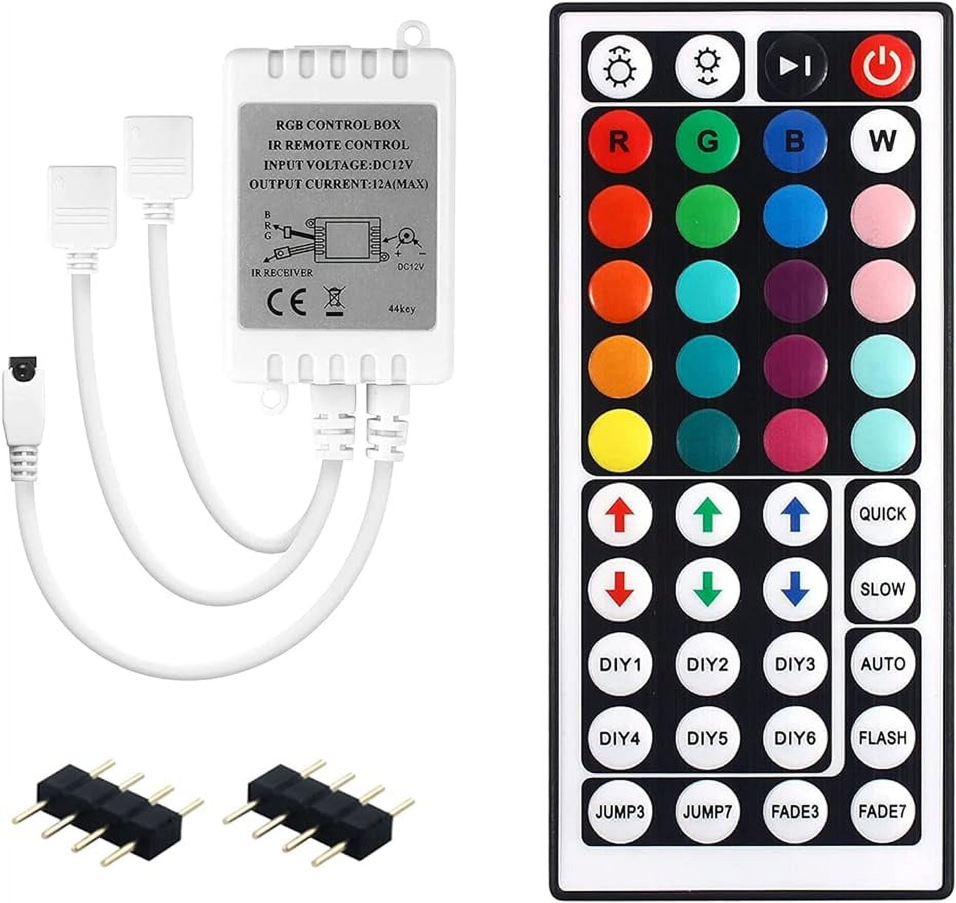 Meruido 44 Keys IR Remote Controller RGB LED Strip Light Controller ...