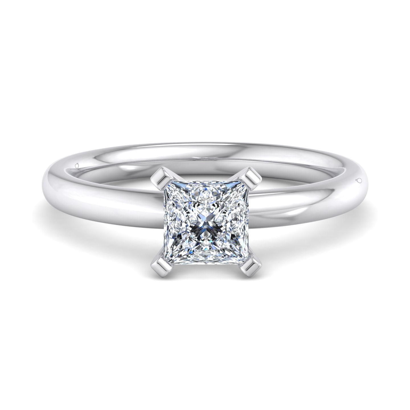 Meryn Jewel 1.57 Ct Lab Created Princess Cut Diamond Engagement Ring ...