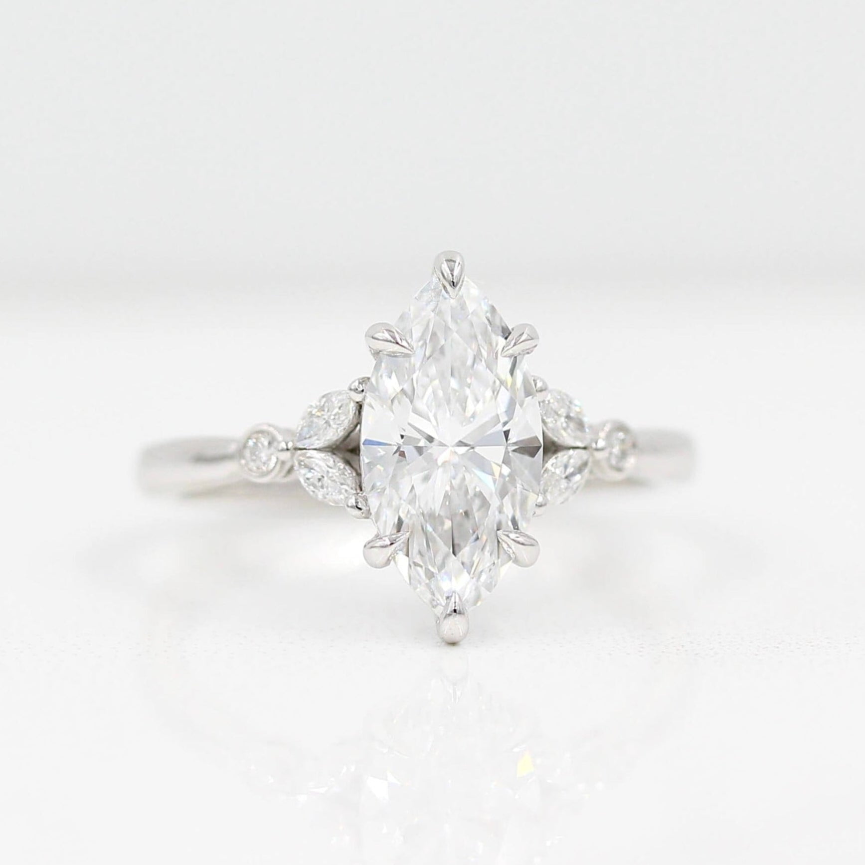 Meryn Jewel 1.6 Ct Marquise Diamond Engagement Ring - Lab Created ...