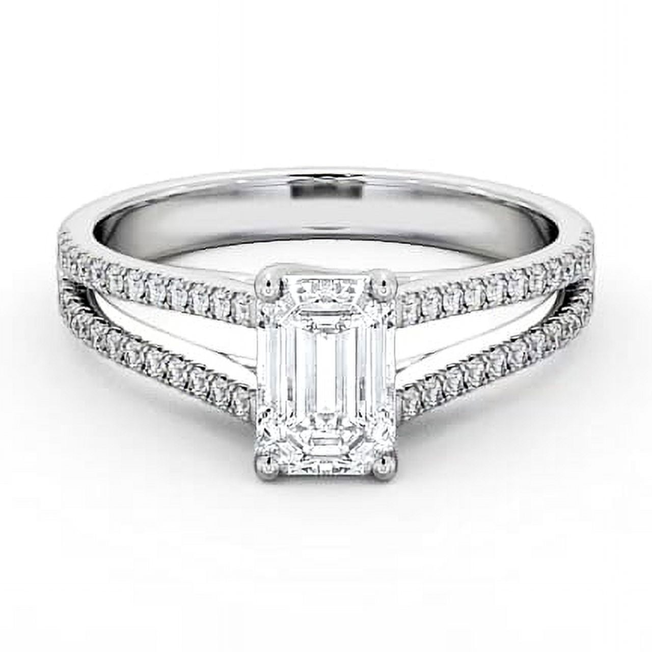 Meryn Jewel 14K White Gold Plated Solitaire Accent Band - 1.6 Ct ...