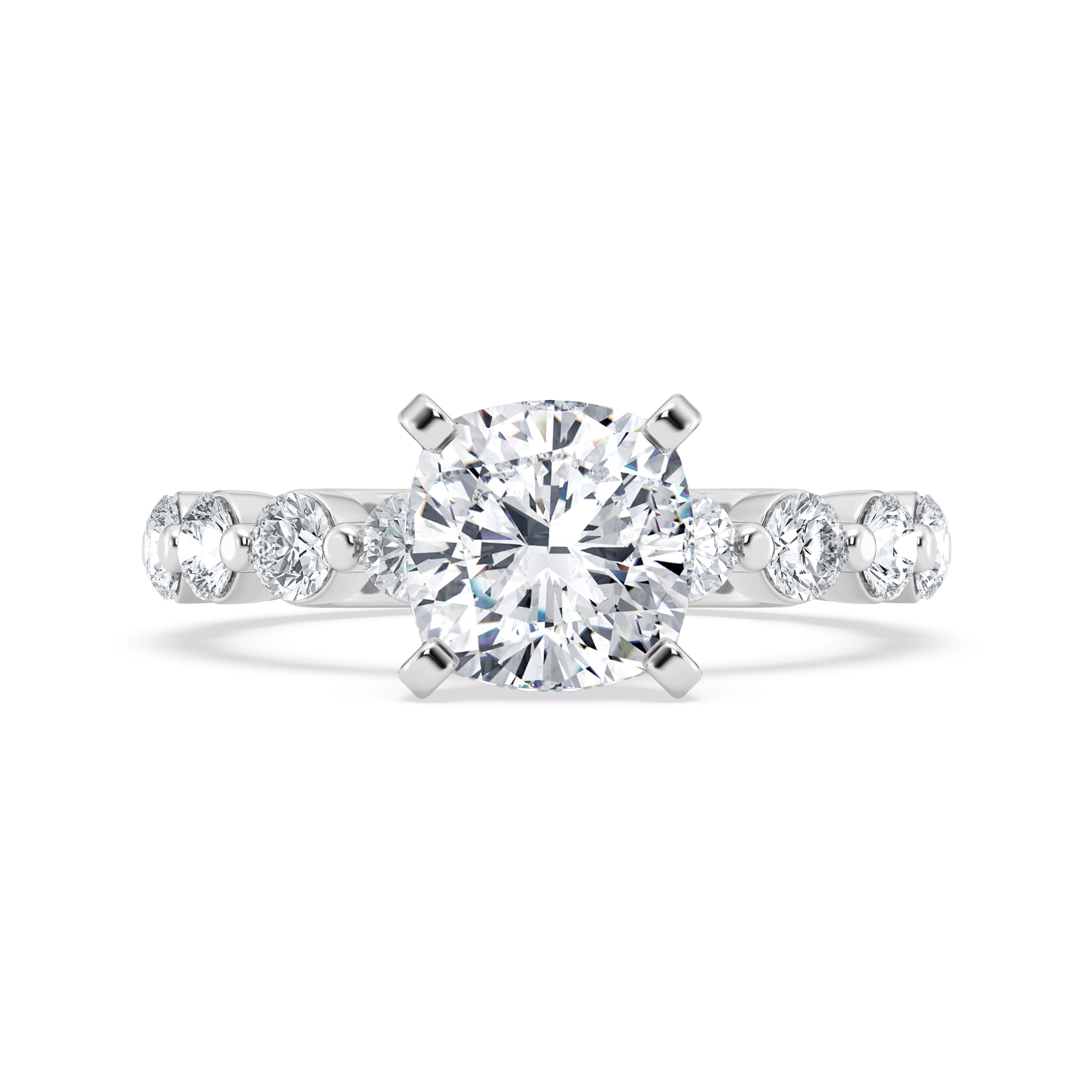 Meryn Jewelry 1.46 Ct Cushion Cut Moissanite Engagement Ring - 14K ...