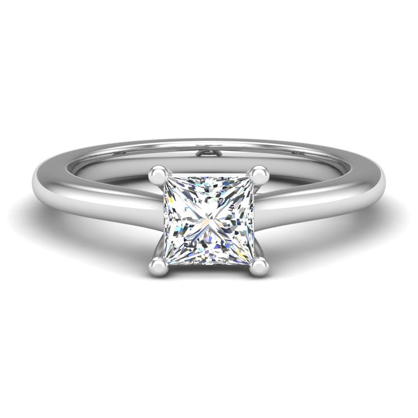 Meryn Jewelry 1.47 Ct Princess Cut Moissanite Ring - 14K White Gold ...