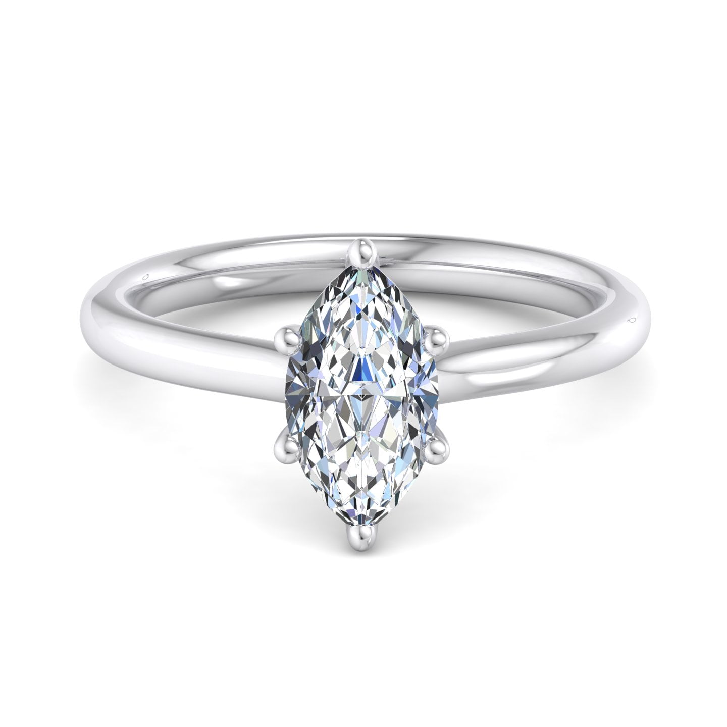 Meryn Jewelry 1.57 Ct Marquise Cut Moissanite Ring - Gorgeous 14K White ...