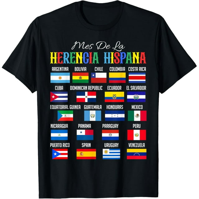 Mes De La Herencia Hispana National Hispanic Heritage Month T-Shirt ...