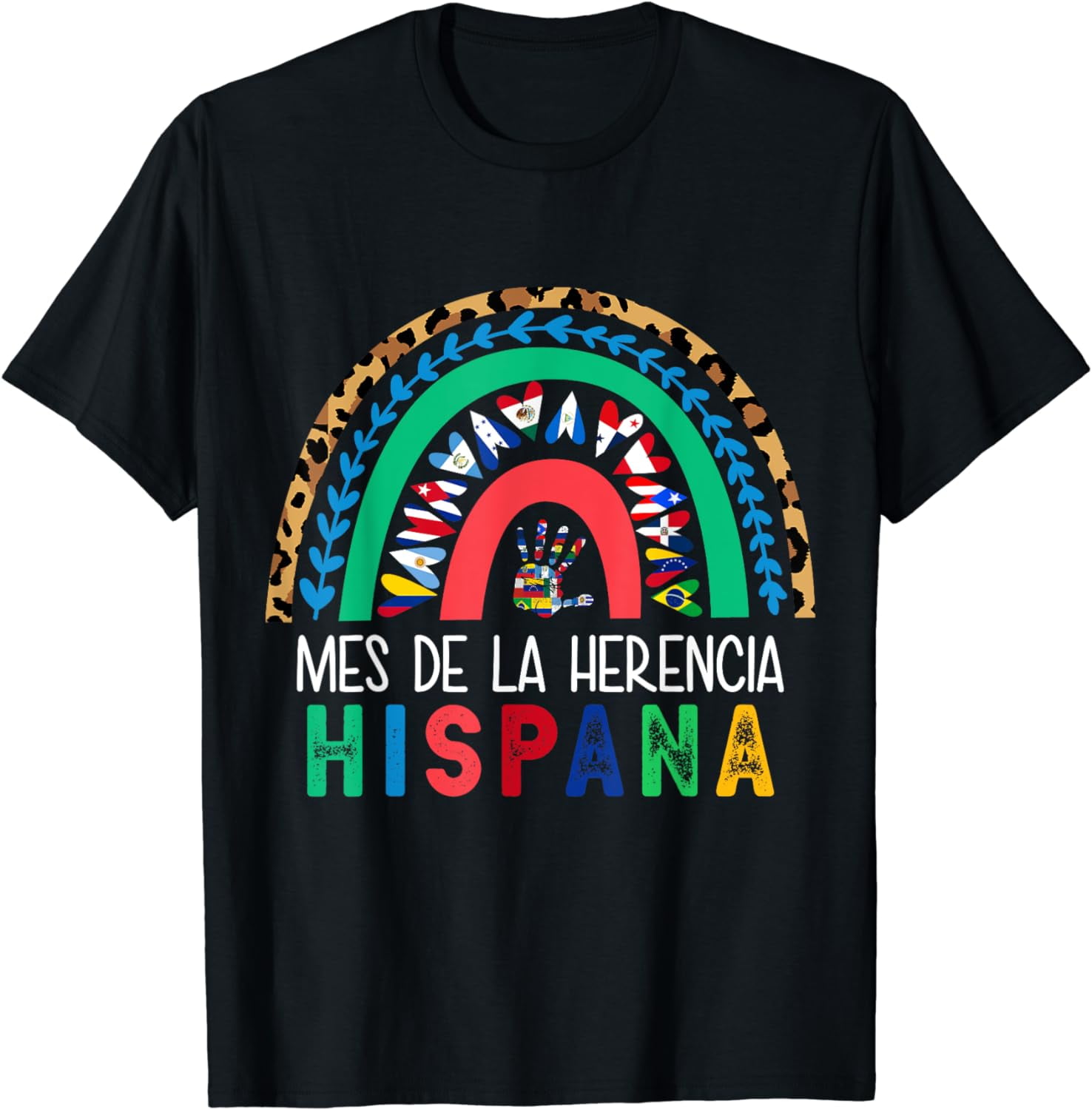 Mes de la Herencia Hispana Hispanic Heritage Month latino T-Shirt ...
