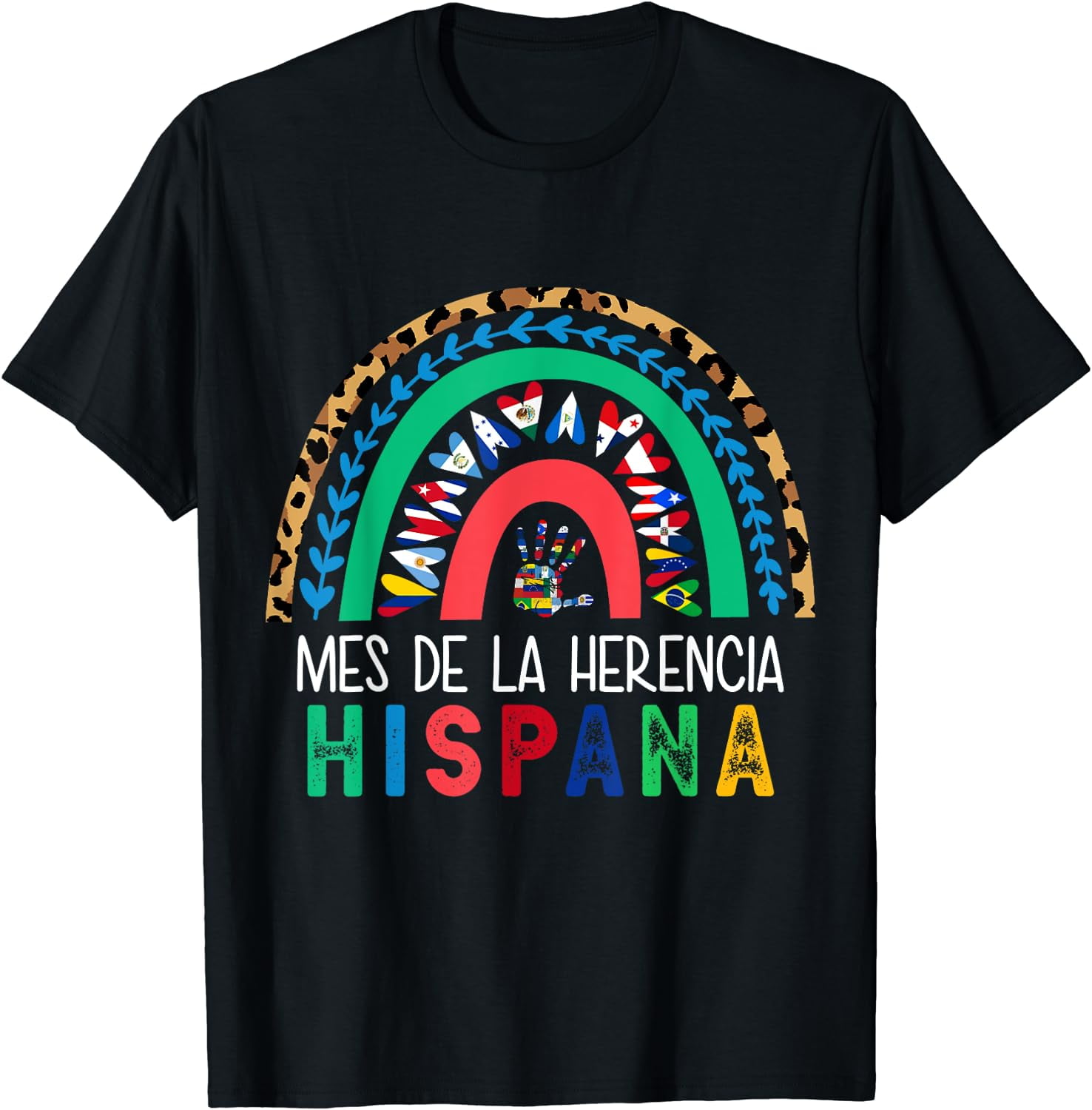 Mes de la Herencia Hispana Hispanic Heritage Month latino T-Shirt ...