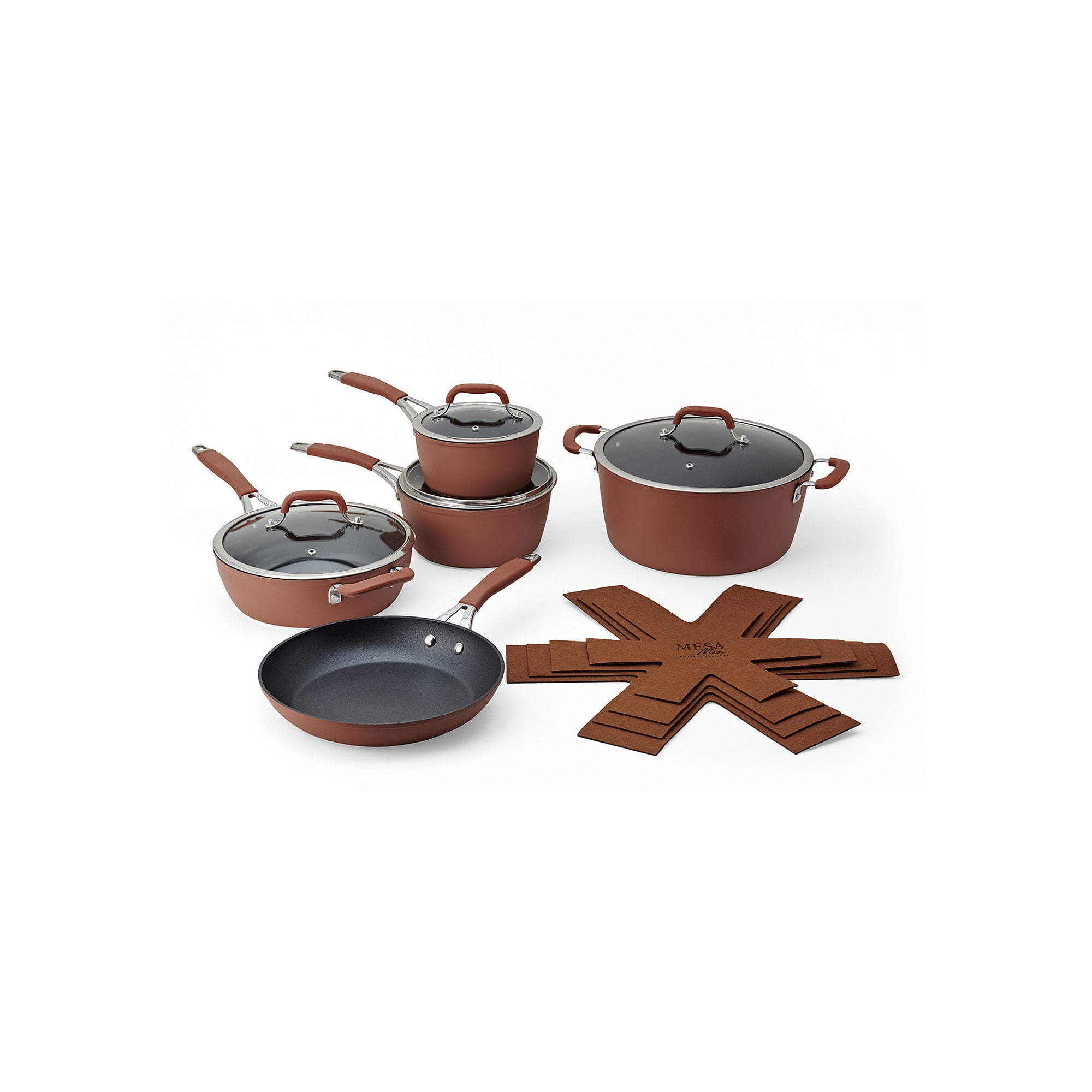 Mesa Mia 14-Pc. Non-Stick, Oven Safe, Induction & Dishwasher Safe ...