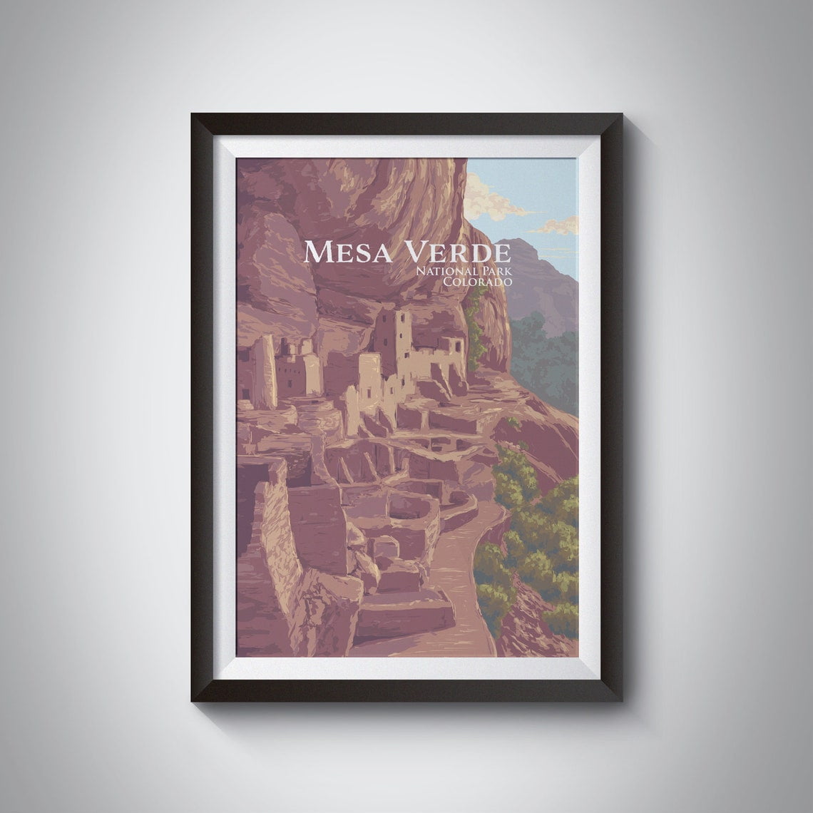 Mesa Verde National Park Poster, Colorado Usa, Unesco, Cliff Palace ...