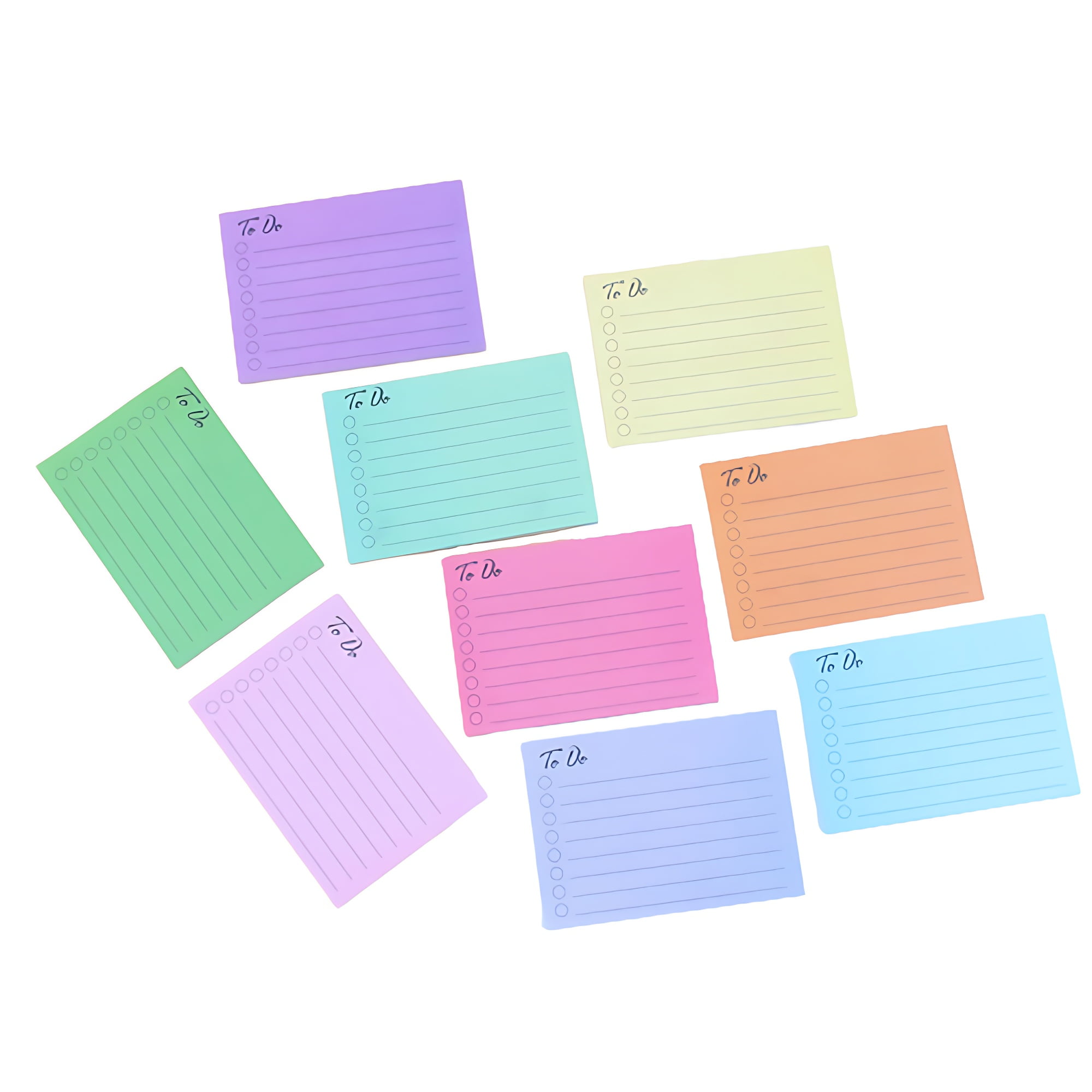 MesaSe 10 Pack To Do List Sticky Notes, 500 Sheets Self Adhesive To Do ...