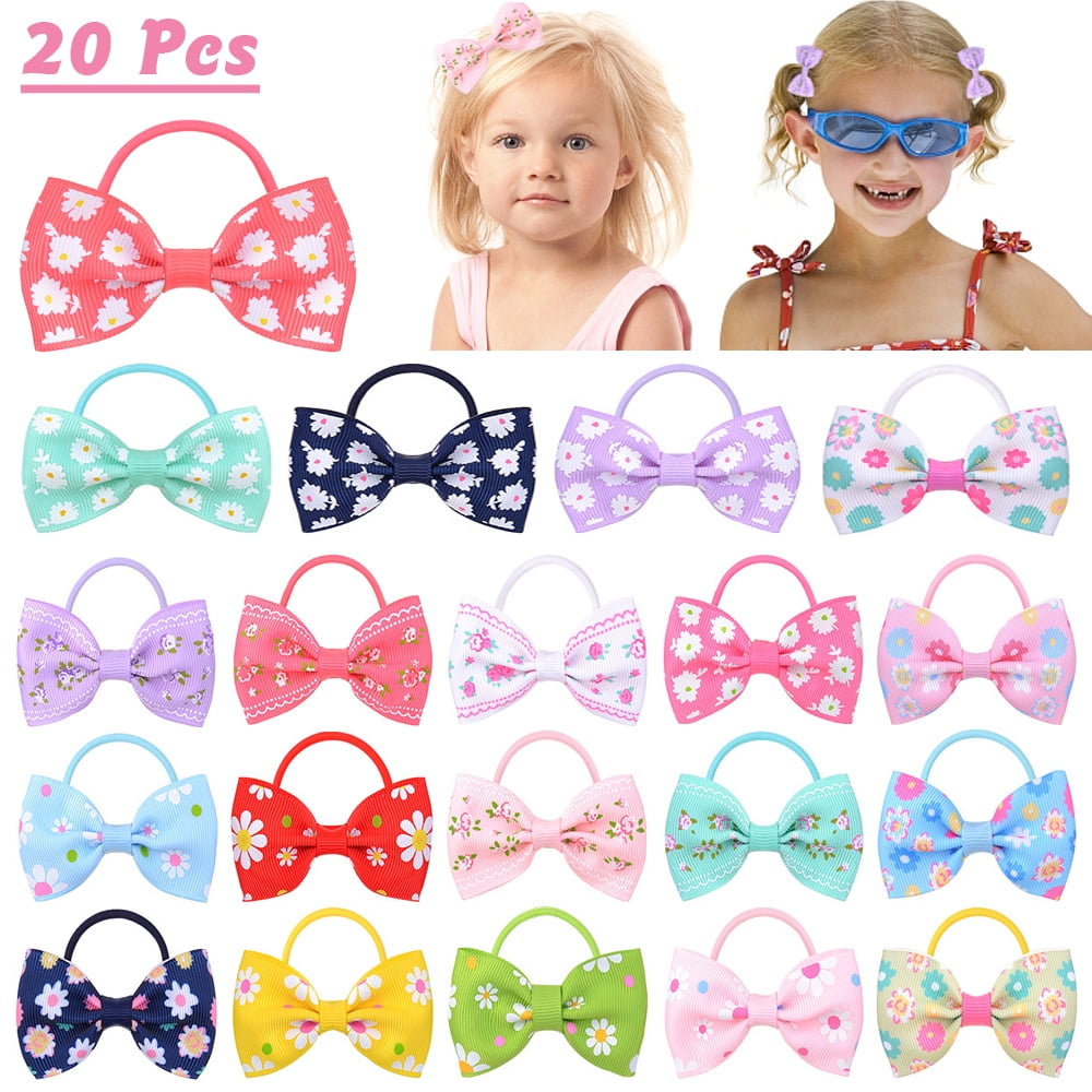 MesaSe 20 Pcs 2 Inch Baby Girls Grosgrain Ribbon Hair Bows With Ties ...