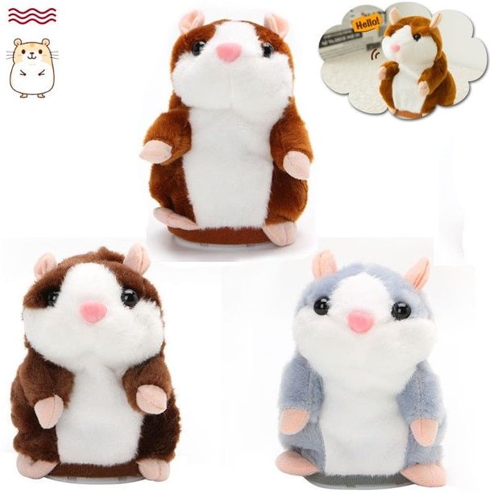 MesaSe 3Pcs Adorable Gift Toy Talking Hamster Mouse Plush Doll for Kids ...