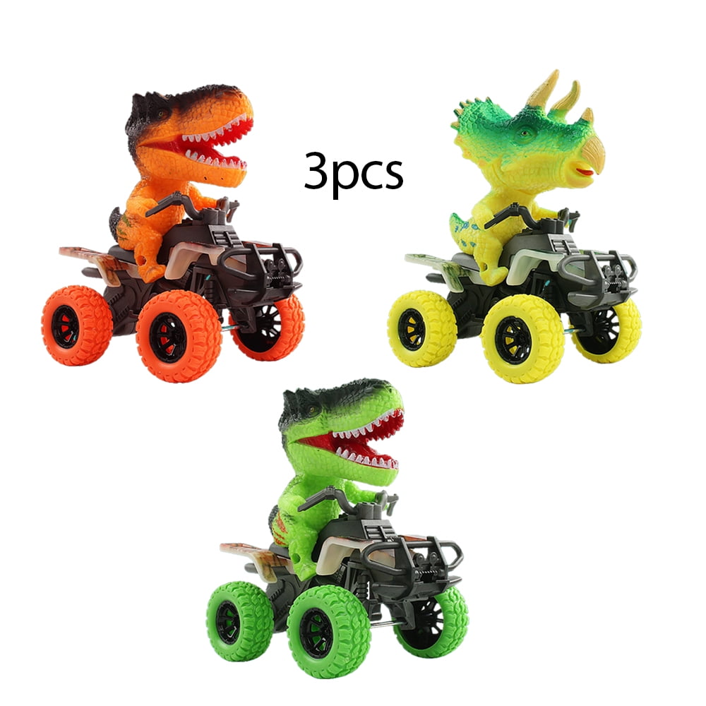 MesaSe 3Pcs Painted Children's Dinosaur Toy Animal Locomotive ...