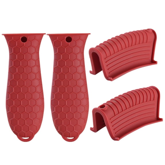 MesaSe 4 Pack Non-Slip Silicone Hot Handle Holder Cast Iron Skillet ...