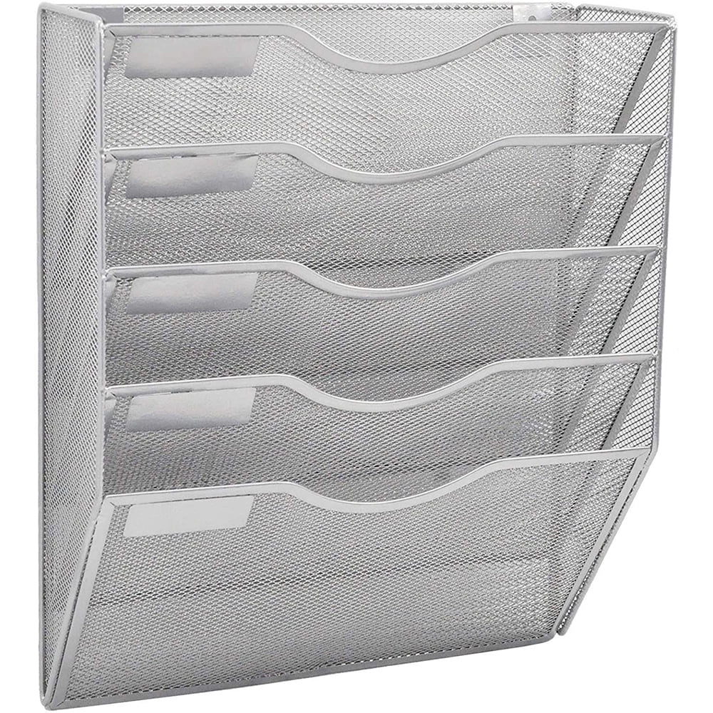 MesaSe 5 Tier Wall-mounted file rack metal five-layer A4 data rack bill ...