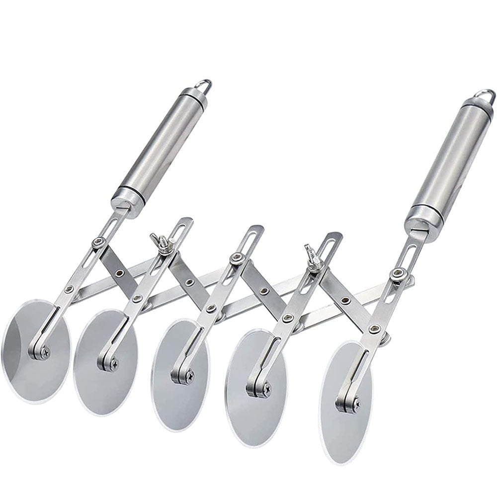 MesaSe 5 Wheel Pastry Cutter, Pasta Cutter, Adjustable Stainless Steel ...