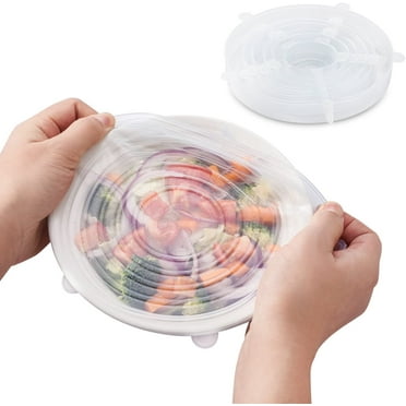 12 Pack Silicone Stretch Lids, Reusable Food Container Cover Seal with ...