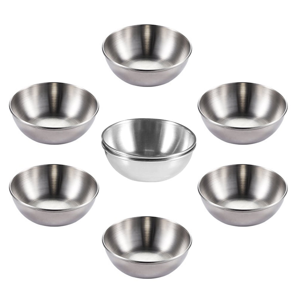 MesaSe 8 Pack 3.2inch Stainless Steel Sauce Dishes, Mini Individual ...