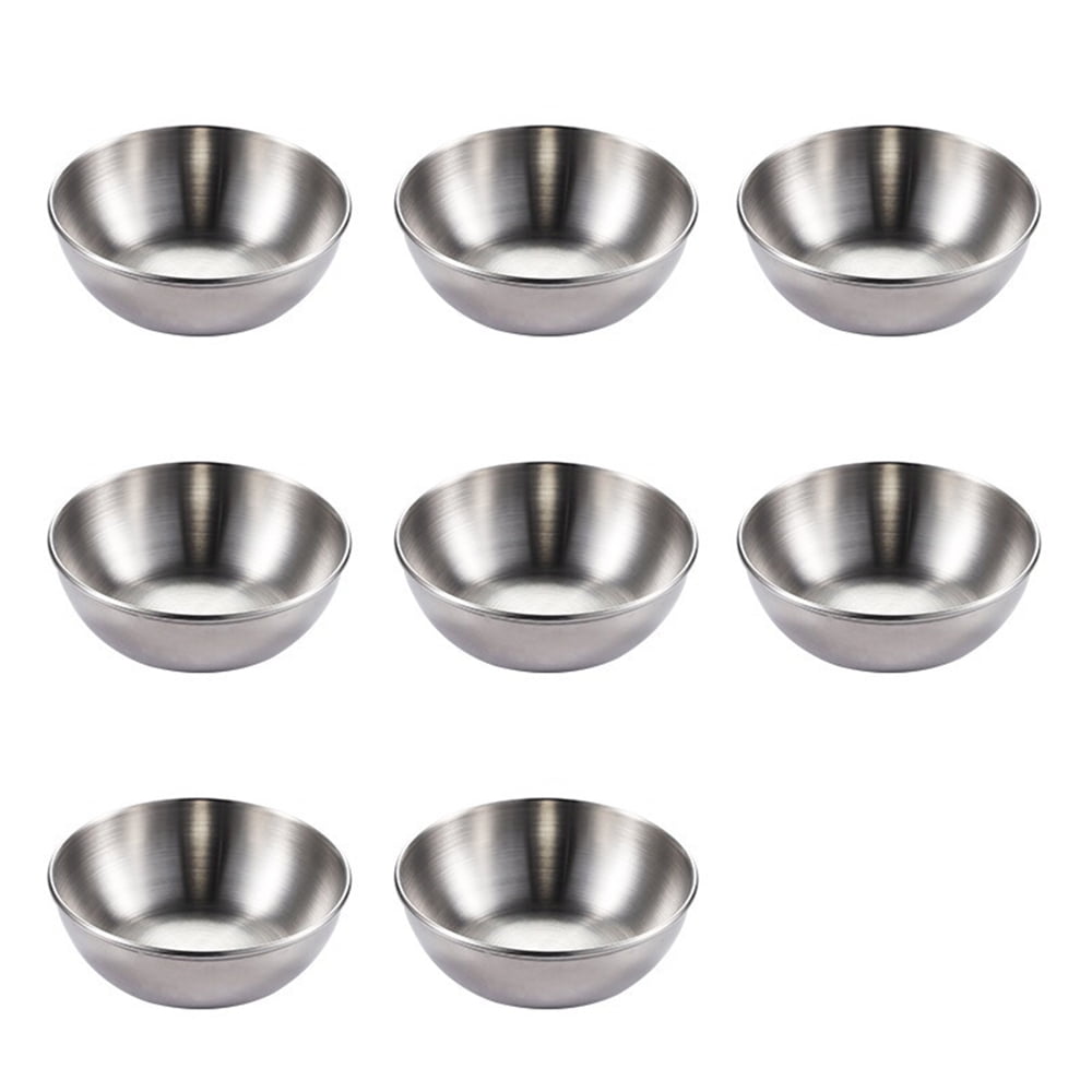 MesaSe 8 Pack 3.2inch Stainless Steel Sauce Dishes Mini Individual ...