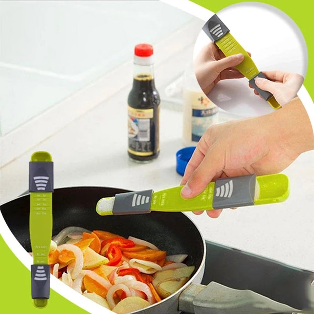 MesaSe Adjustable Measuring Spoon, Kitchen Double Sided Powder Metering ...