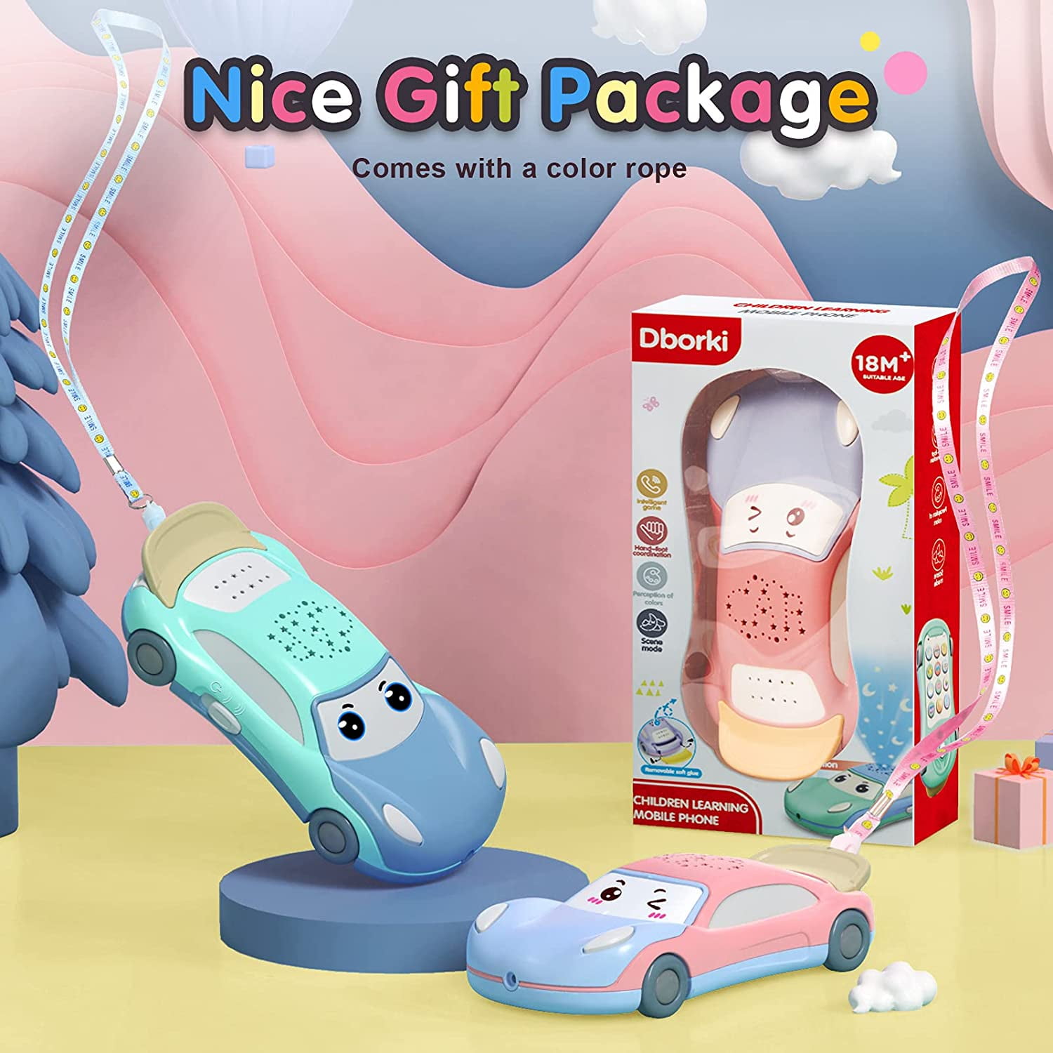 MesaSe Baby Toy Cars with Star Projectors, Telephone Toys E-learning ...