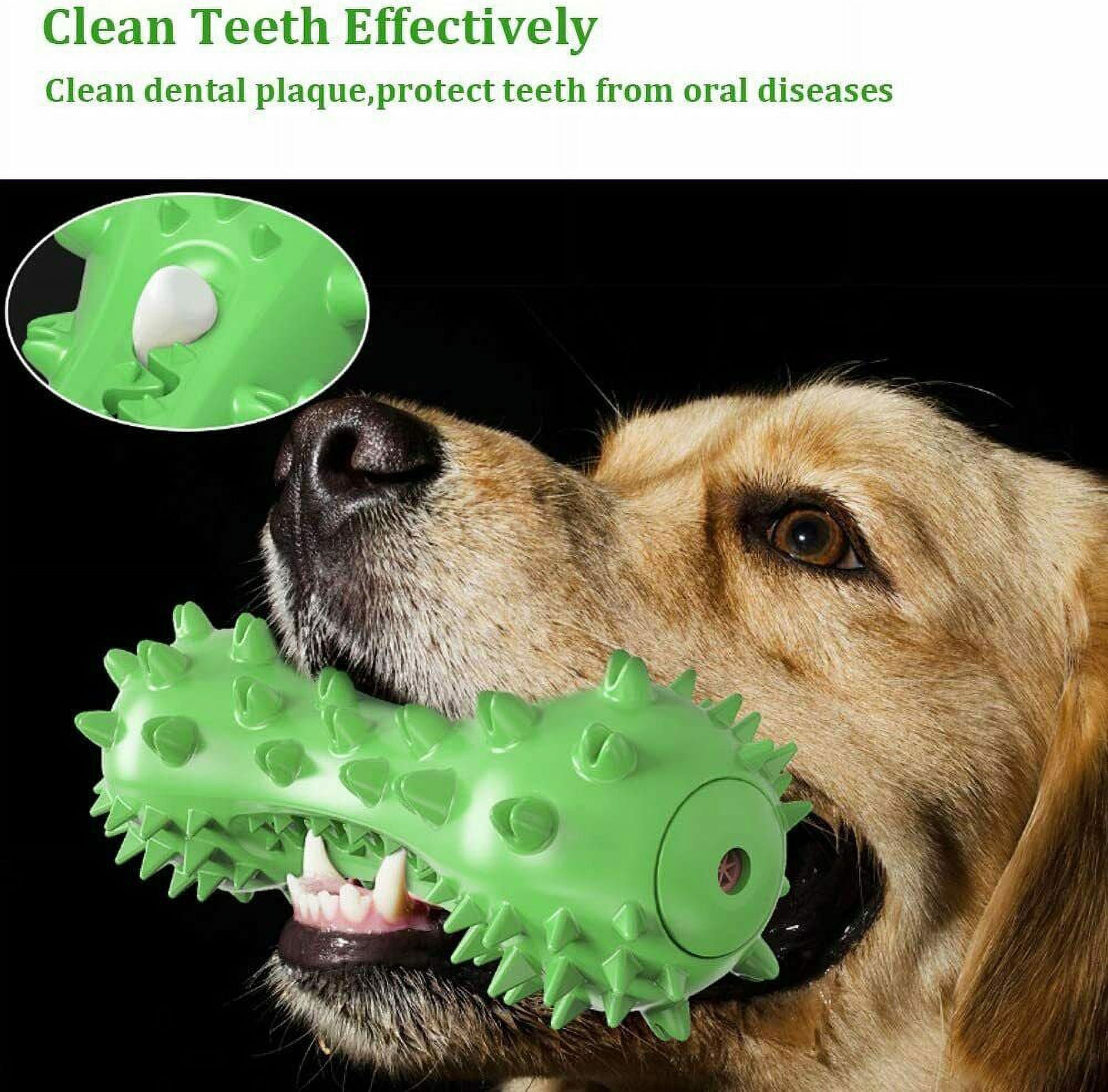 MesaSe Dog Chew Toothbrush, Dog Teeth Cleaning Toy Natural Rubber ...