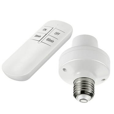XISAOK HOT E27 Screw Wireless Remote Control Light Lamp Bulb Holder Cap ...