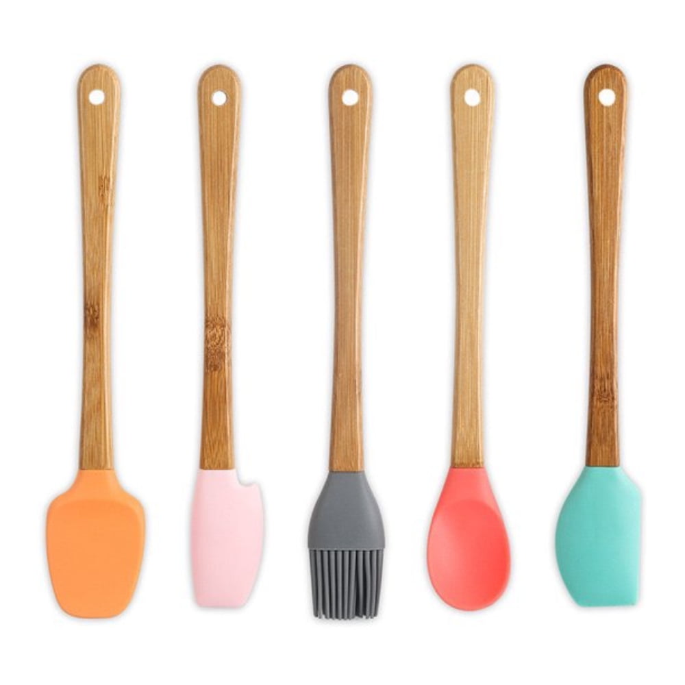 MesaSe Silicone Small Spatulas Set of 5 Mini Rubber Spatulas for ...