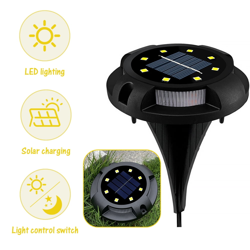 MesaSe Solar Floor Light Outdoor LED Disc Light Solar Waterproof Floor ...