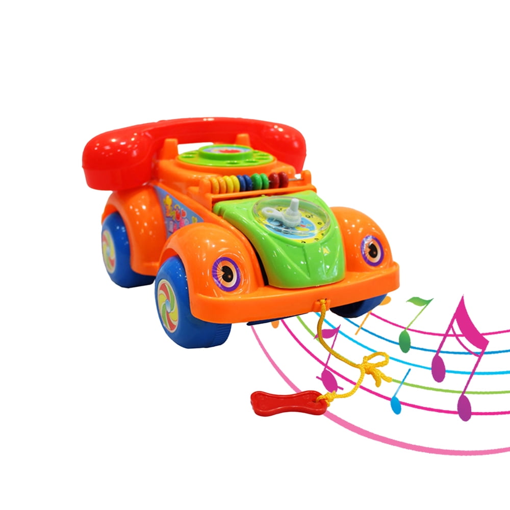 PENGXIANG Toddler Pull Toy Chatter Telephone Pretend Phone With Rotary ...