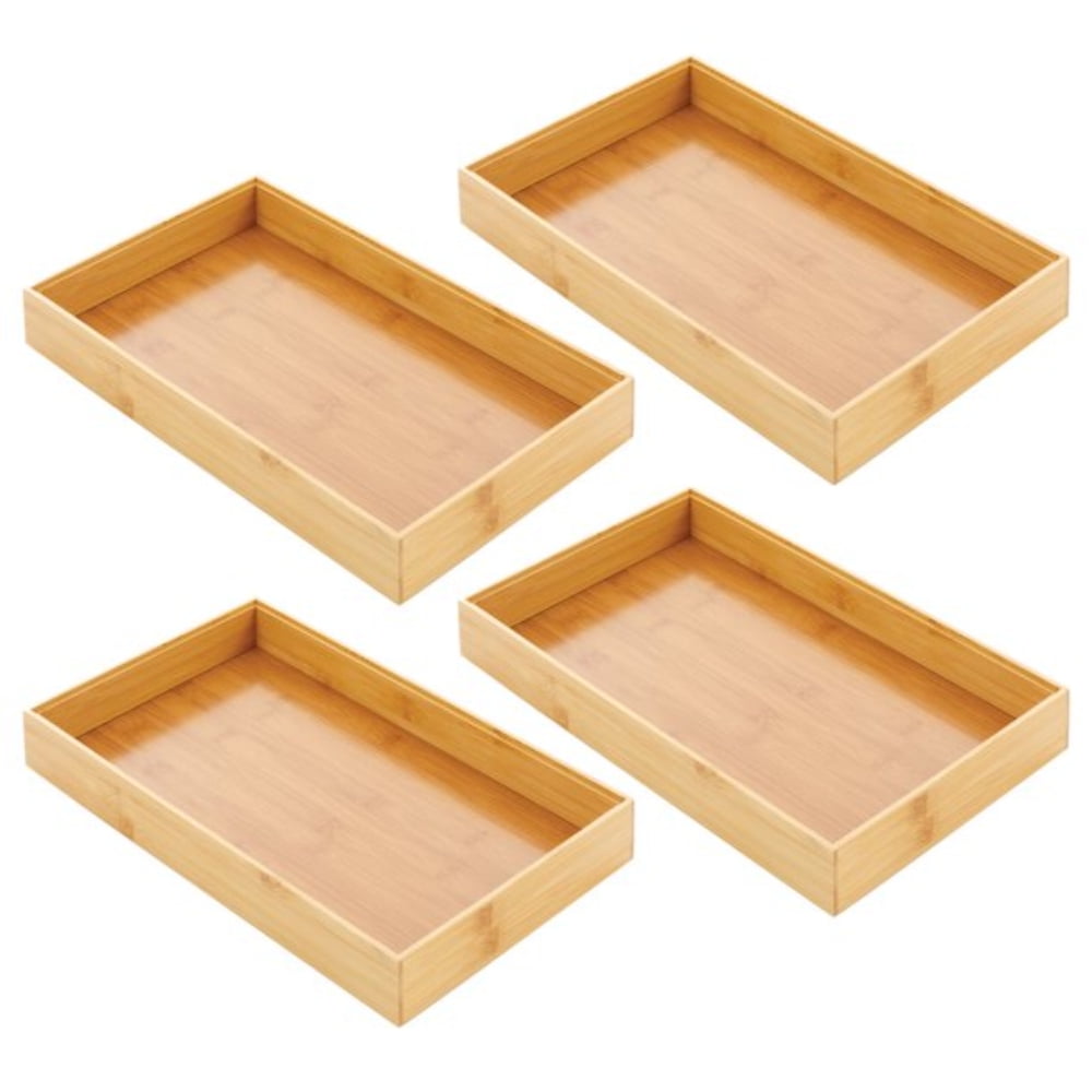 MesaSe Wide Bamboo Kitchen Cabinet & Fridge Drawer Organizer Tray ...