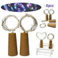 MesaSe Wine Bottle Lights, 6 Pcs 20 LEDs 6.56Ft Cork Shape Silver ...