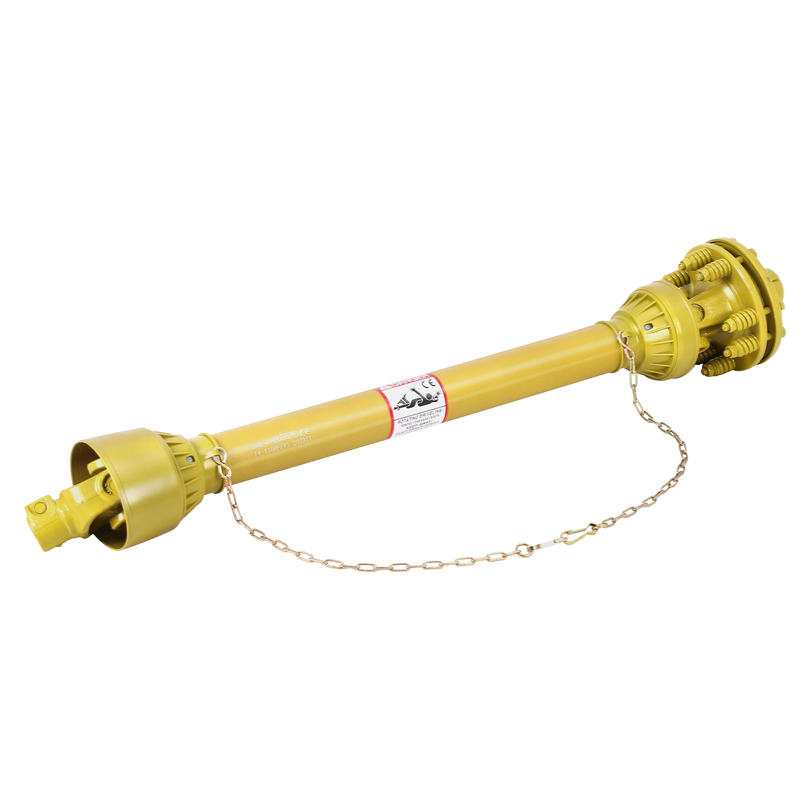 Mescukay 1-3/8" PTO Drive Shaft with Slip Clutch, 6 Spline Both Ends ...