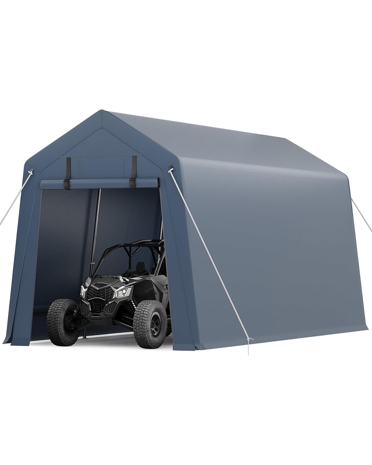 Mescukay 10x15FT Outdoor Storage Shed, Portable Carport with Roll-up ...