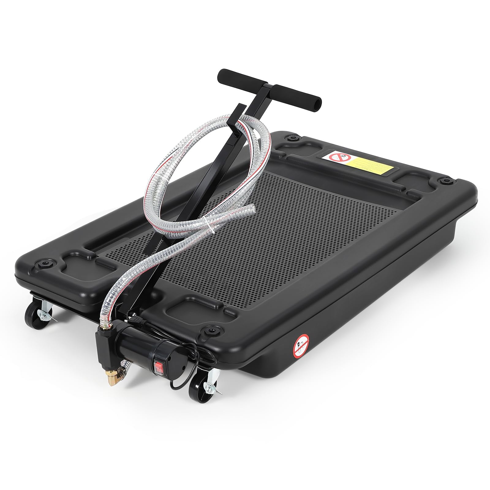 Mescukay 17 Gallon Oil Drain Pan, 64 L Low Profile Oil Drain Tank with ...