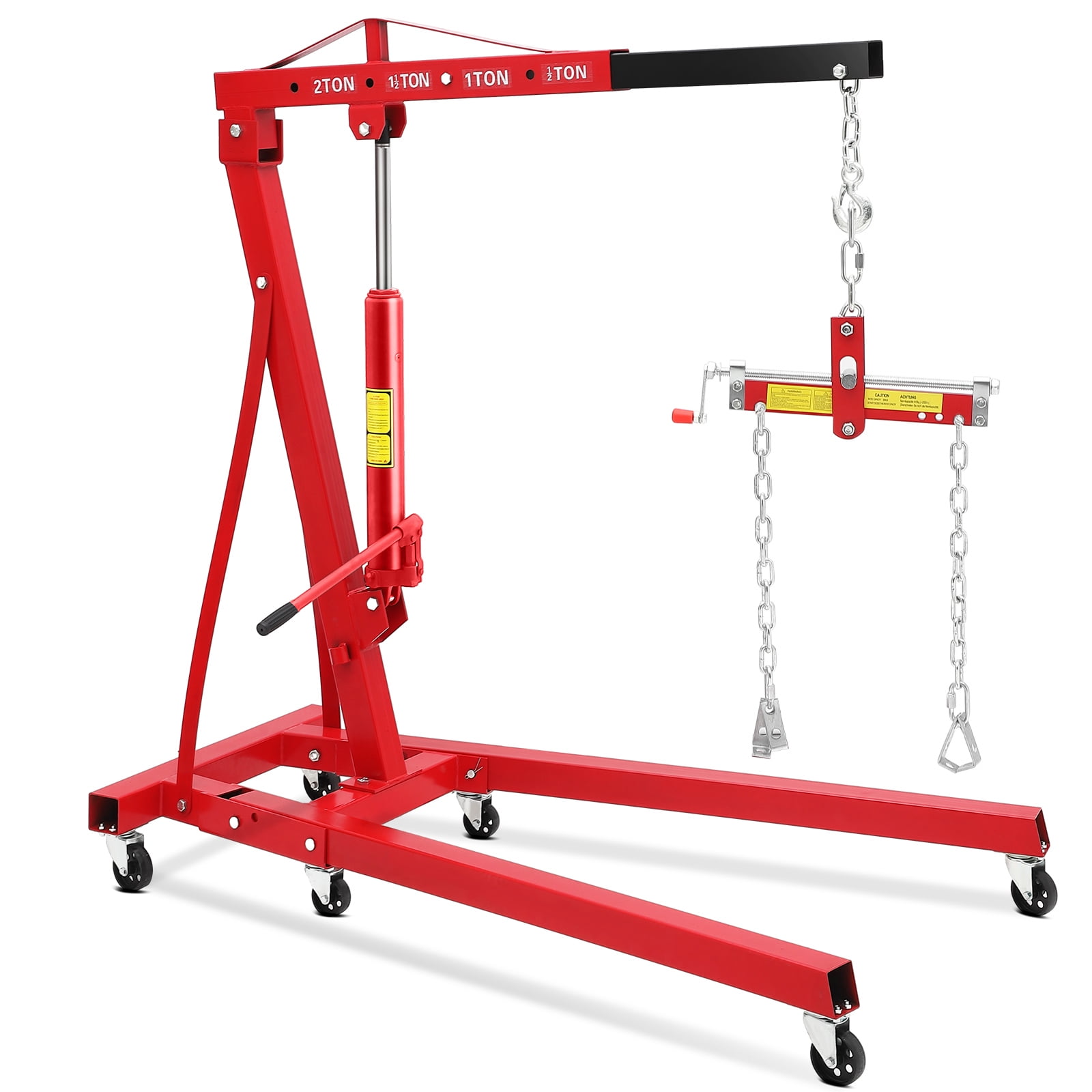 Mescukay 2 Ton Cherry Picker Engine Hoist with Leveler Stabilizer, 4400 ...