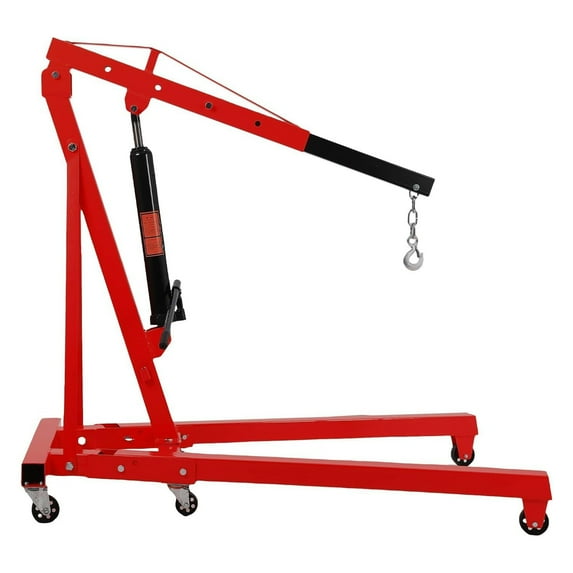 Mescukay 2 Ton Engine Hoist, Hydraulic Folding Crane, 4400 LBS Mobile ...