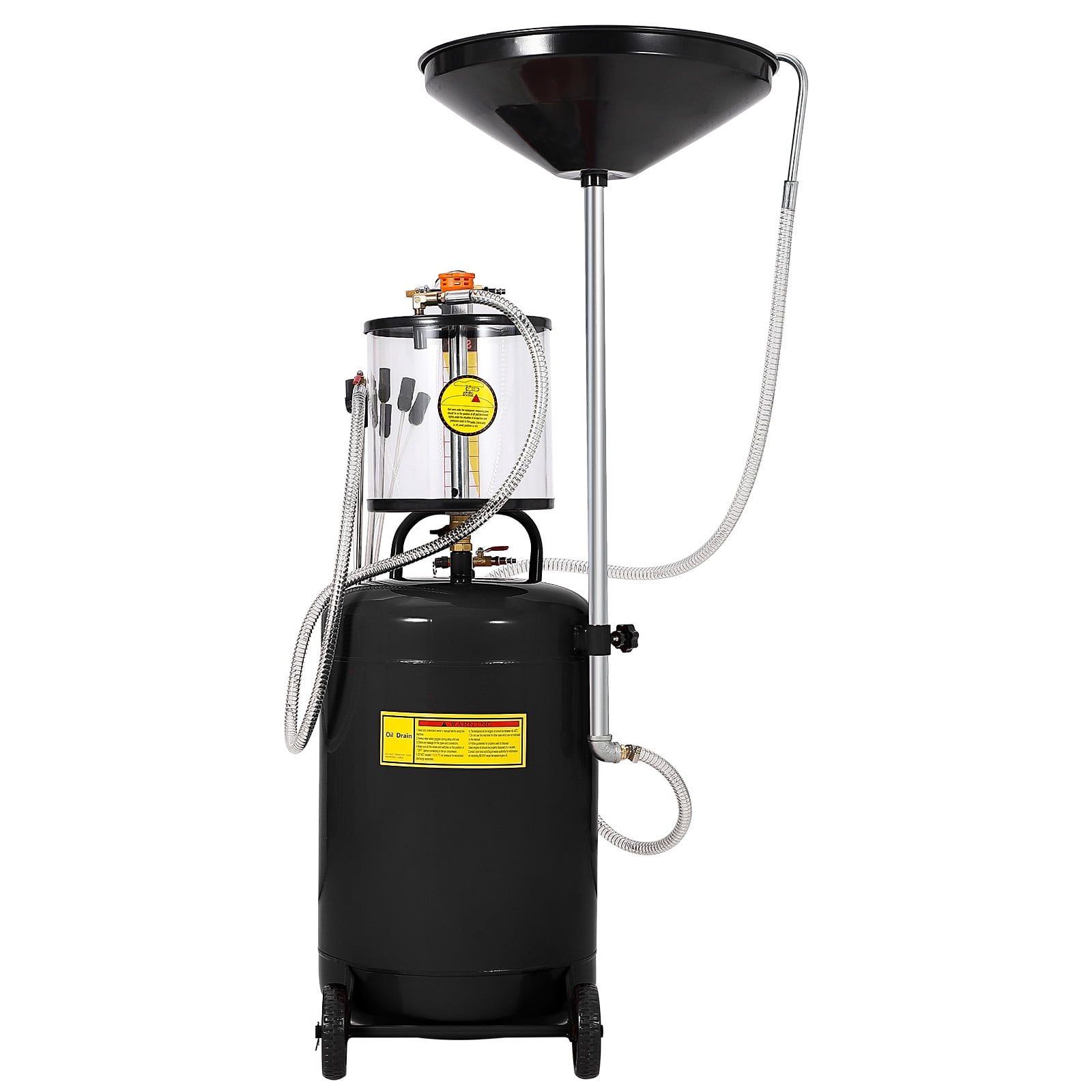 Mescukay 20 Gallon Portable Waste Oil Drain Tank, Air Operated Oil ...