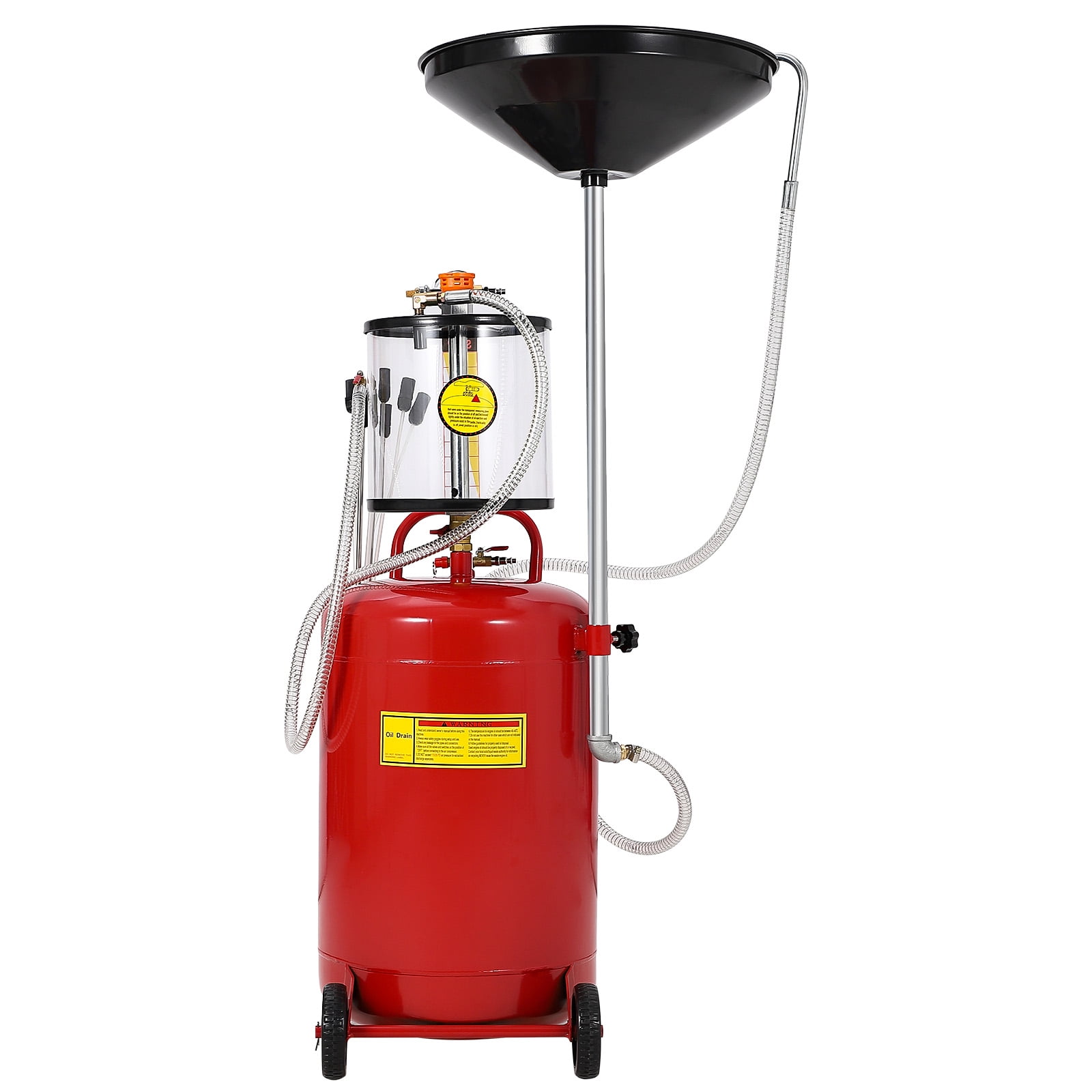 Mescukay 20 Gallon Portable Waste Oil Drain Tank, Air Operated Oil ...