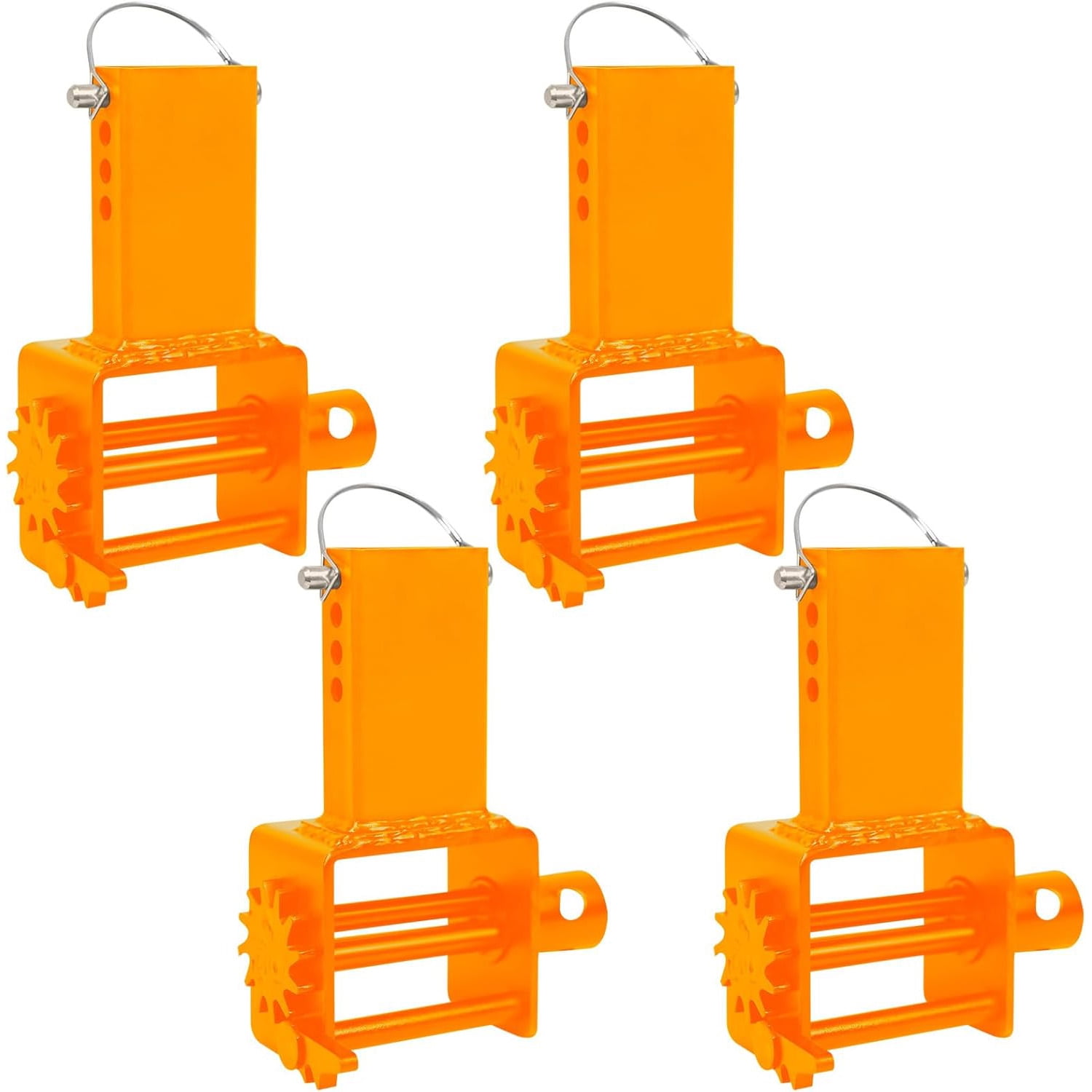 Mescukay 4 Pack Trailer Stake Pocket Winch, Heavy Duty Stake Pocket ...