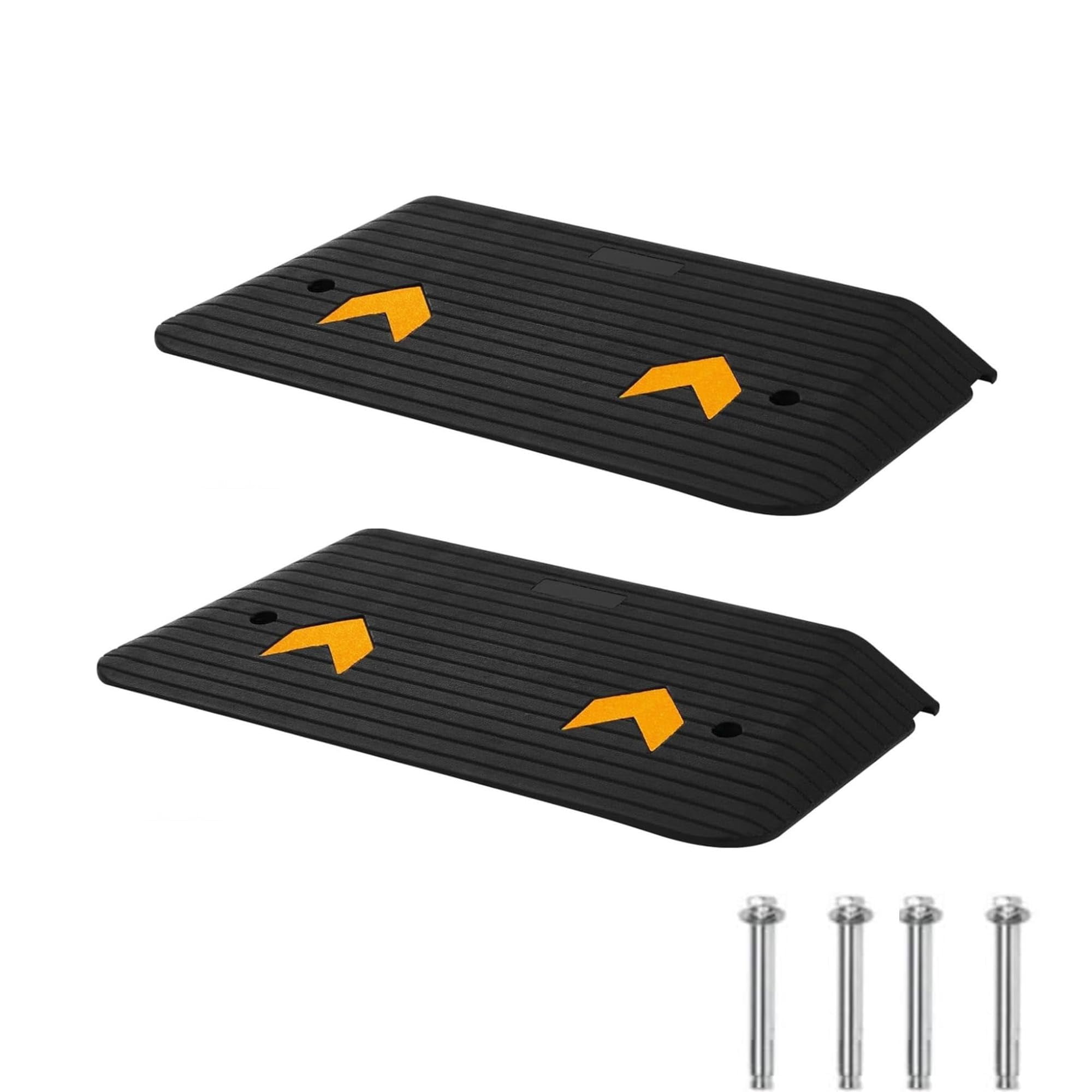 Mescukay 4" Rise Rubber Threshold Ramp, 33069LBS Capacity Portable ...