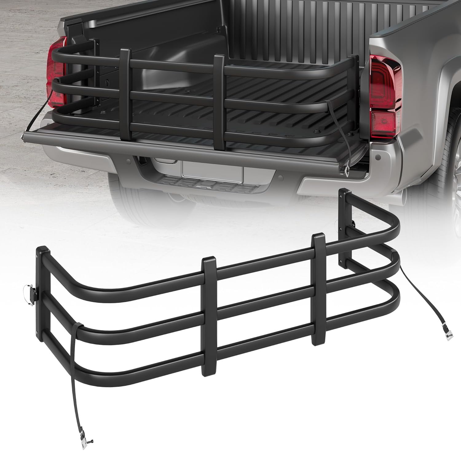 Mescukay 48"-61" Truck Bed Extender, Universal Aluminum Retractable ...
