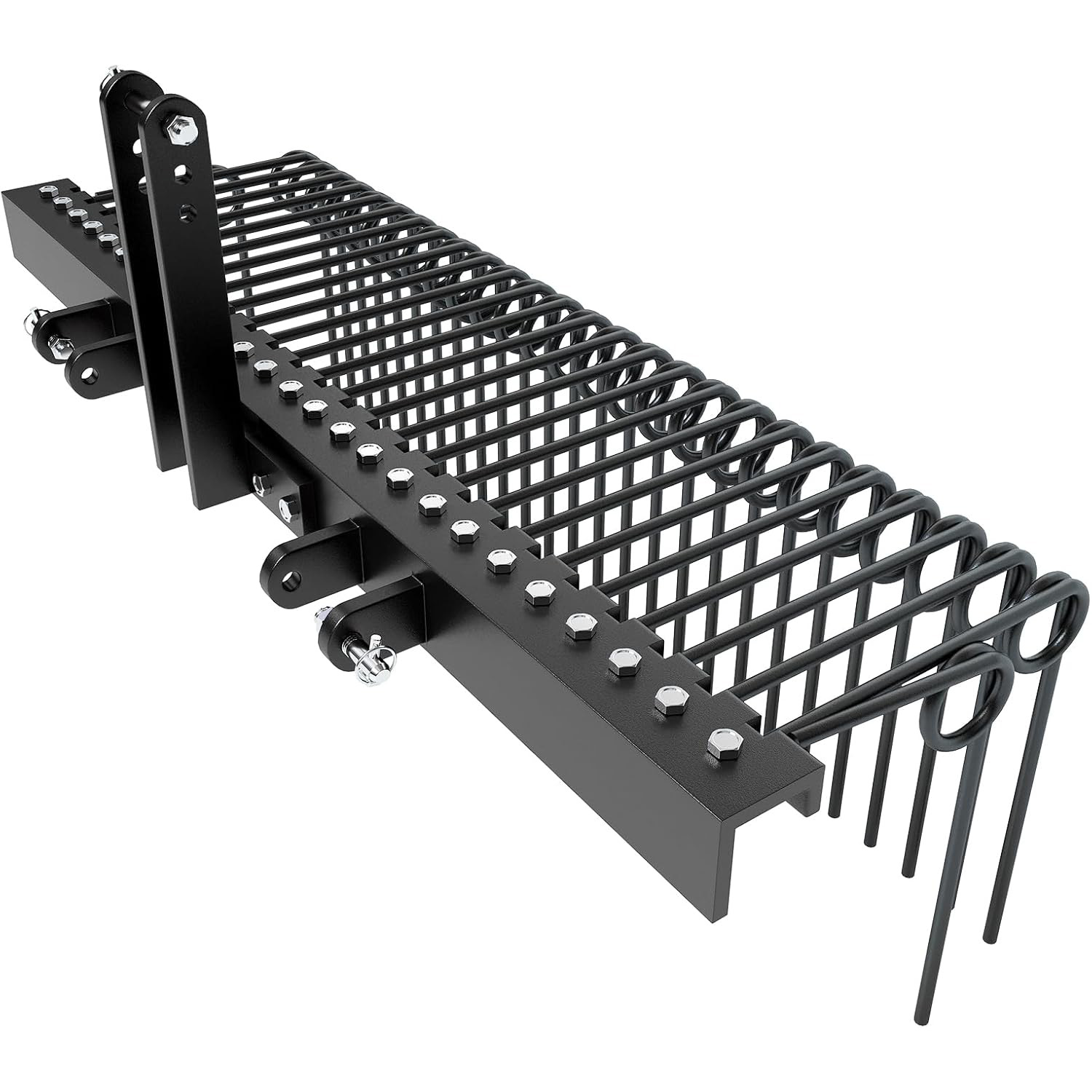Mescukay 60" Pine Straw Needle Rake, 3 Point Landscape Rake, Powder ...