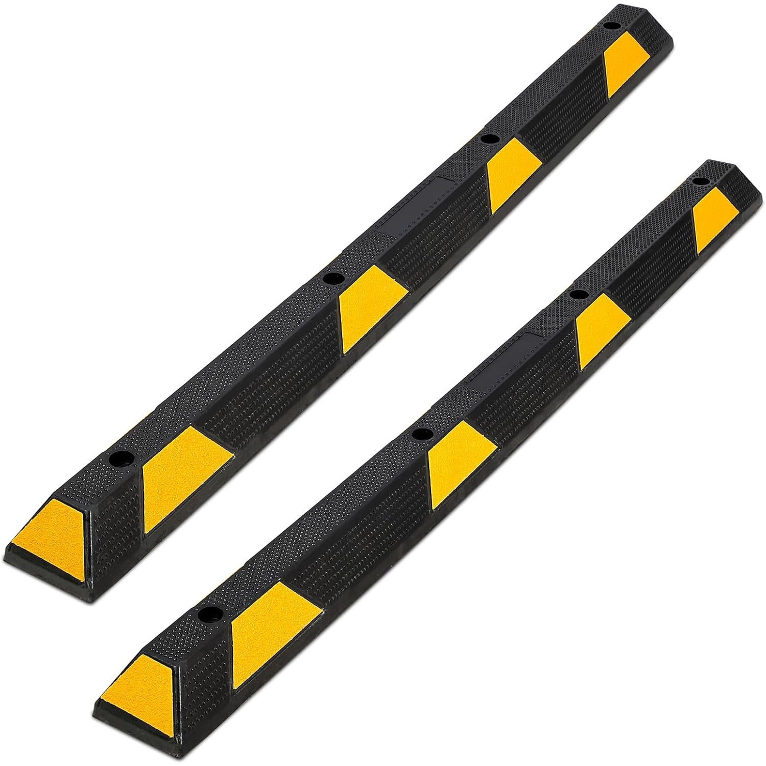 Mescukay 72" Parking Curb Garage Floor Stopper Heavy Duty Rubber ...