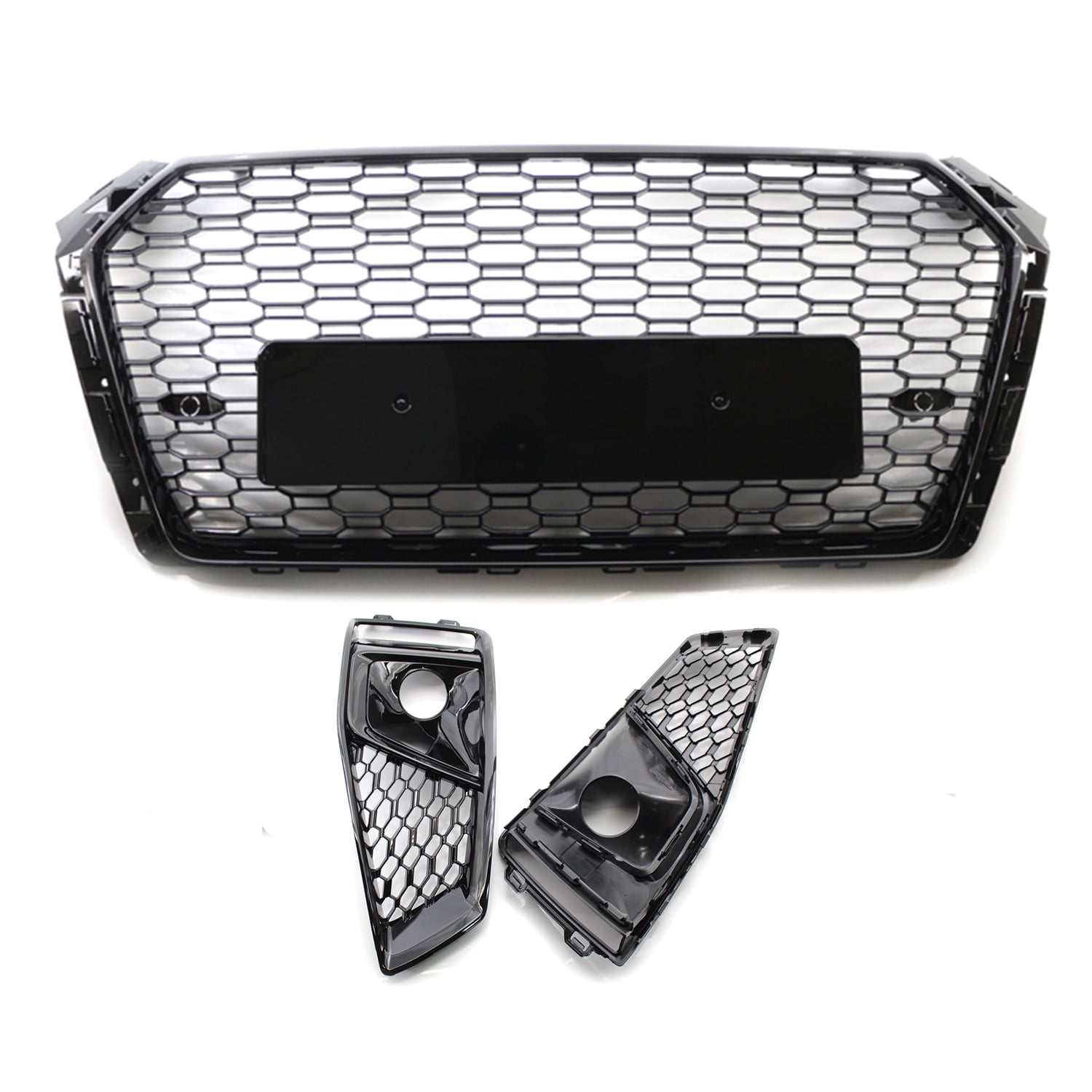 Mescukay For 2019 Audi A4 S-LineS4 Car Grille Set Honeycomb Front ...