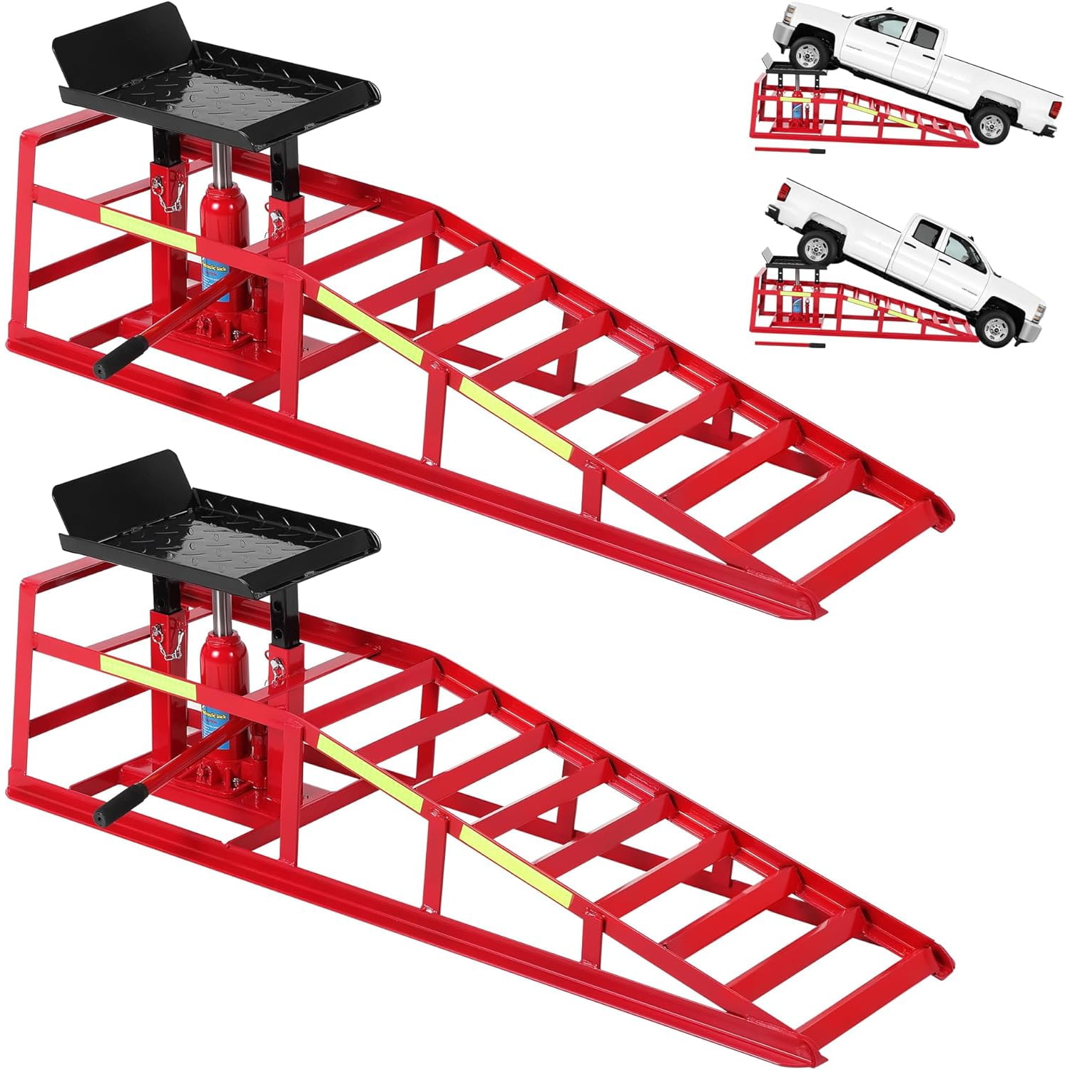 Mescukay Heavy Duty 5 Ton Hydraulic Car Ramps, Vehicle Lift with ...