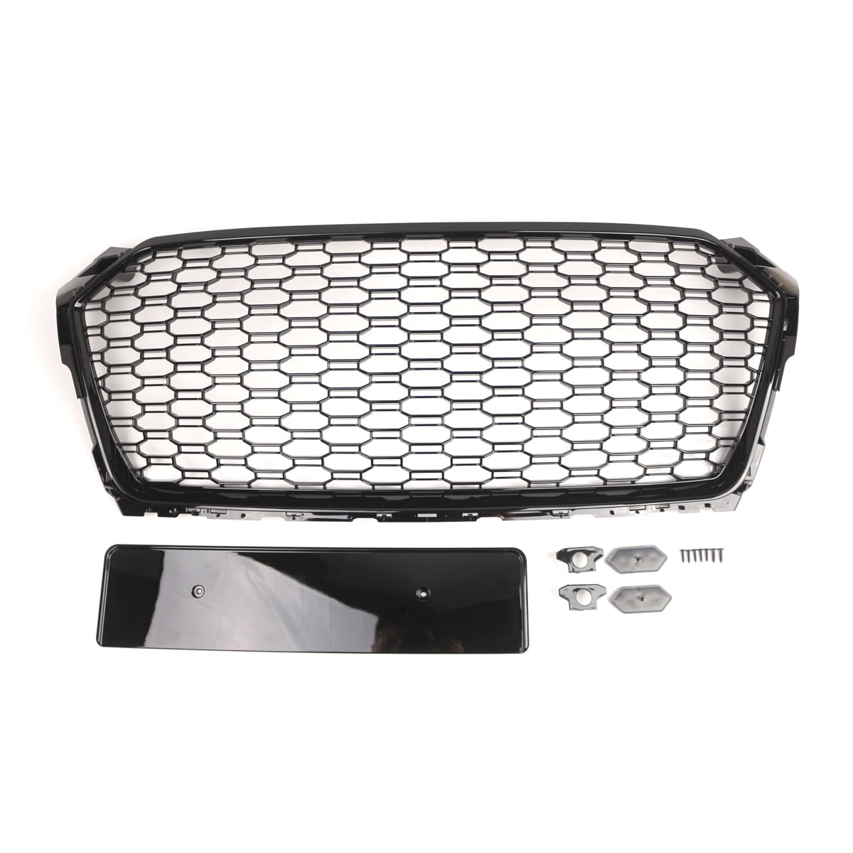 Mescukay RS5 Style Black Honeycomb Front Bumper Grille For 2017-2019 ...